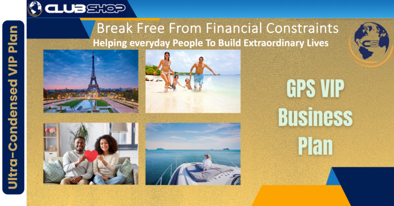 Ultra-condensed VIP Compensation Plan - Clubshop fe-Commerce